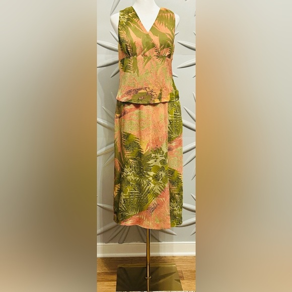 Rena Rowan | Skirts | Rena Rowan Petite Sz P Two Piece Skirt Set Green ...